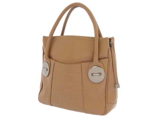 Chanel Brown Choco Bar Soft Leather Tote Bag Beige Pony-style calfskin ...