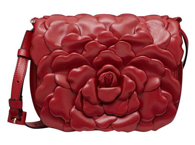 VALENTINO GARAVANI SMALL I 03 ROSE EDITION Red Leather ref.230459 ...