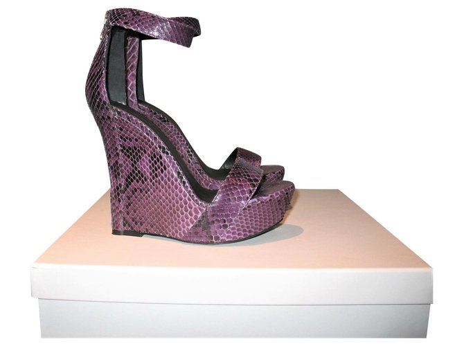 Balmain Samara sandals in purple python ref.239851 - Joli Closet