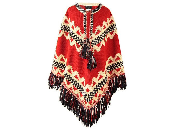 Chanel ICONIC Paris-Dallas poncho Multiple colors Wool ref.246054 ...