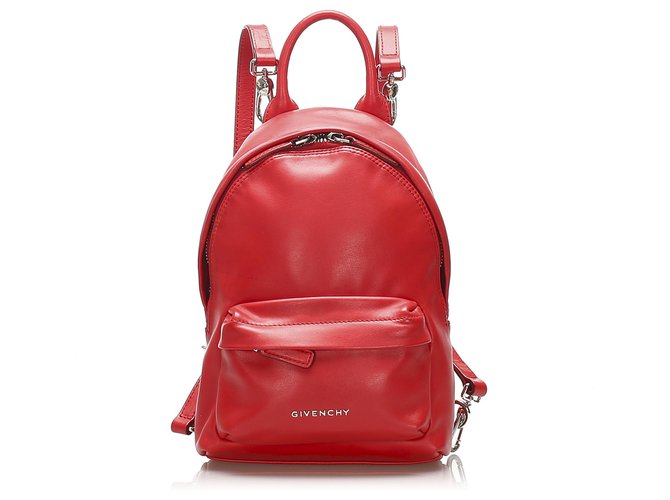 Givenchy Red Leather Backpack Pony-style calfskin ref.252976 - Joli Closet