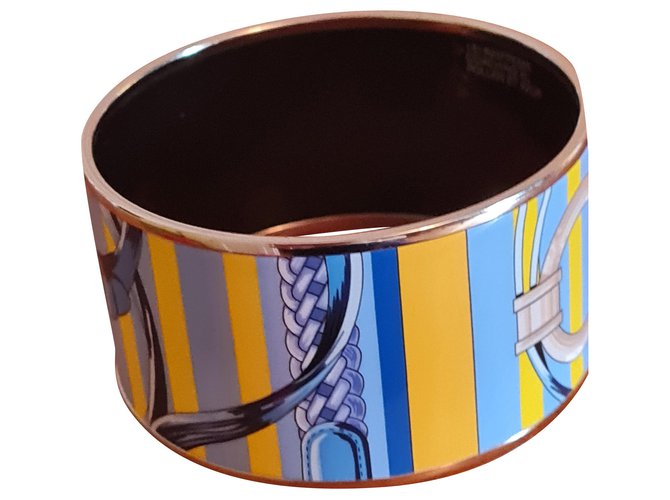 Hermès POLLENE UND AZUR SPRINGEN Gelb Stahl ref.259856 - Joli Closet