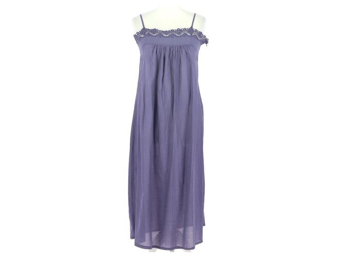 Maje Robe Coton Violet ref.264951 - Joli Closet