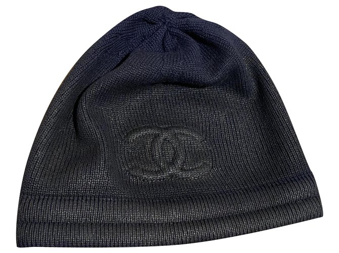 Chanel Chapeaux Laine Bleu Marine ref.267781 - Joli Closet