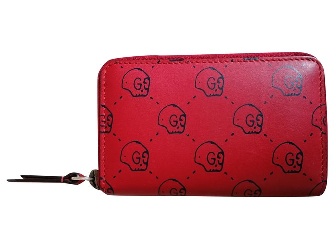 Gucci Ghost skulls Red Leather ref.277835 - Joli Closet