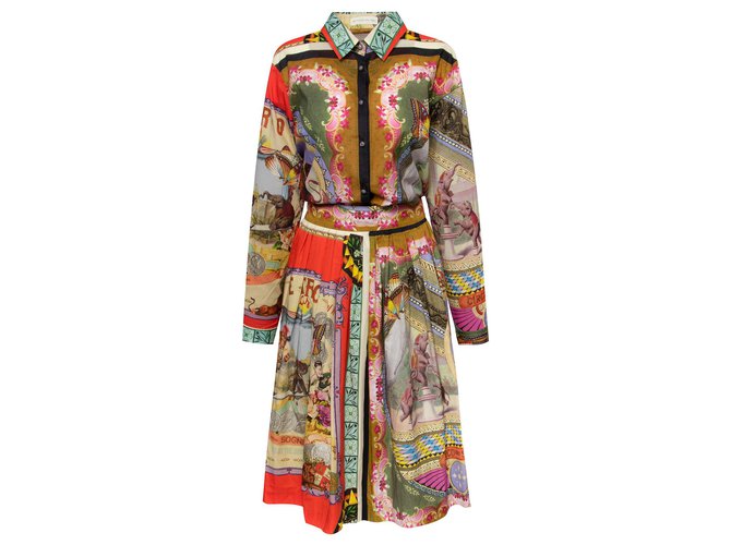 Etro New Logo Skirt Suit Multiple colors Cotton ref.286675 - Joli Closet