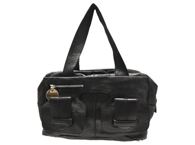 Chloé Chloe Black Saskia Leather Shoulder Bag Pony-style calfskin ref ...