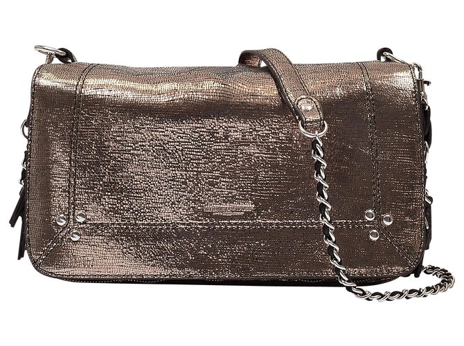 Jerome Dreyfuss Bobi Handbag in Silver Goat Leather Silvery Metallic ...