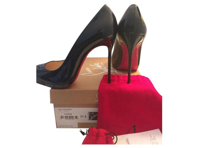 Christian Louboutin Filo Black Patent leather ref.314303 - Joli Closet