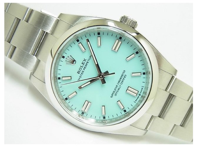 Rolex Oyster Perpetual36 Azul turquesa 126000& #10; De los hombres ...