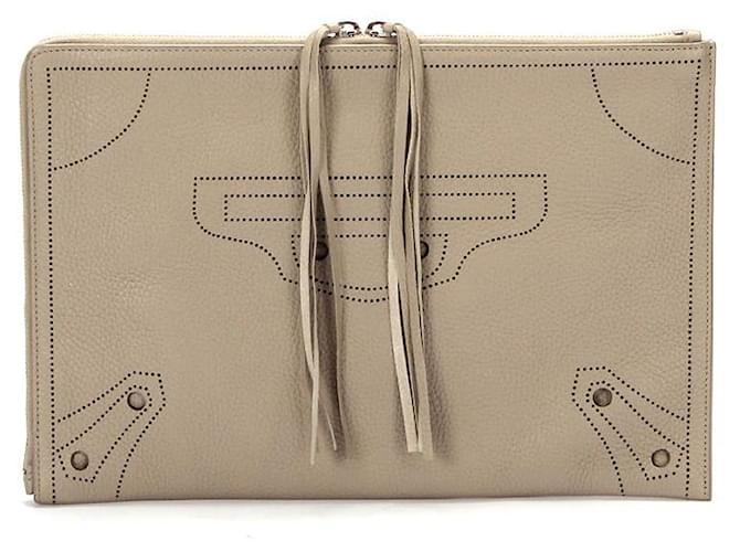 Balenciaga Clutch Bag Second Bag 443522 in beige Leather ref.349424 ...