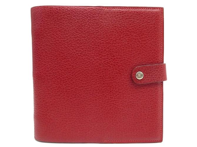 Hermès NEW COVER + HERMES NOTEBOOK IN RED PECARI LEATHER LEATHER ...