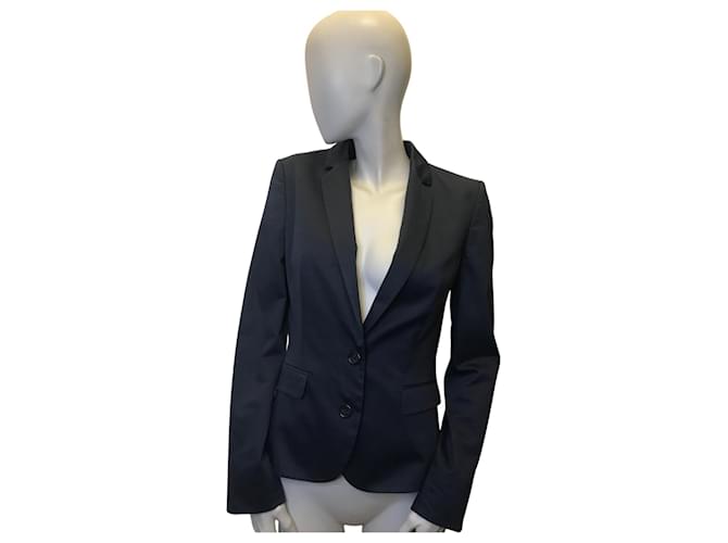 Hugo Boss Midnight blue blazer Dark blue Cotton Elastane ref.371473 ...