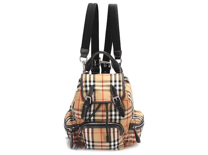 Burberry Vintage Check Canvas Backpack in brown nylon ref.391056 - Joli ...