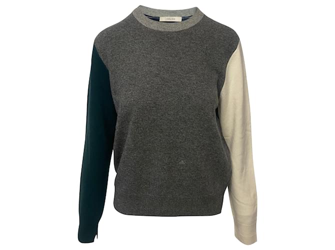 Céline Celine Color Block Sweater in Multicolor Wool Multiple colors ...
