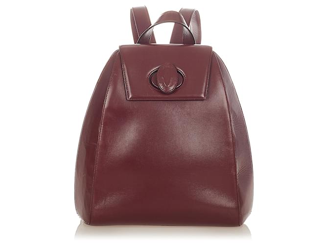 Cartier Red Must de Cartier Leather Backpack Dark red Pony-style ...