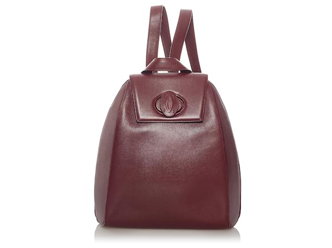 Cartier Red Must de Cartier Leather Backpack Dark red Pony-style ...