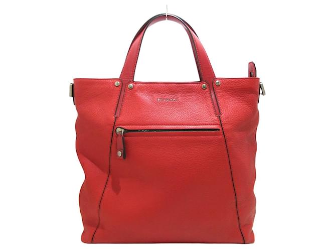 Bulgari BVLGARI Octo Red Leather ref.441294 - Joli Closet