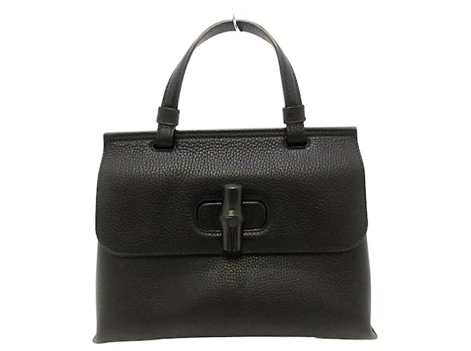 Gucci Bamboo Black Leather ref.442536 - Joli Closet