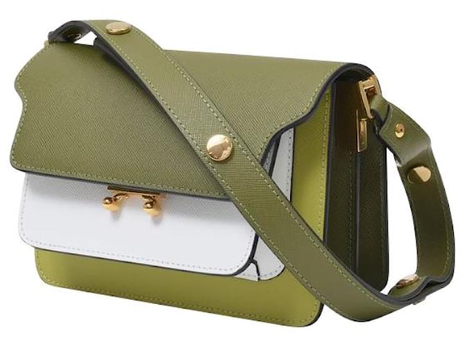 Marni Trunk Mini Bag in Green Leather ref.442844 - Joli Closet