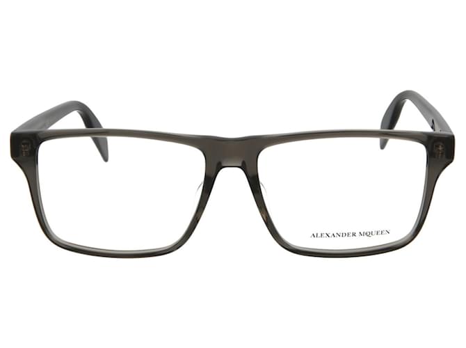 Alexander McQueen Square-Frame Acetate Optical Frames Grey Cellulose ...