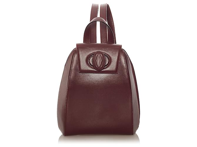 Cartier Red Must de Cartier Leather Backpack Dark red Pony-style ...