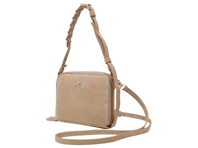 Courreges Mirror Pochette Bag in Beige Leather Flesh ref.474336 - Joli ...