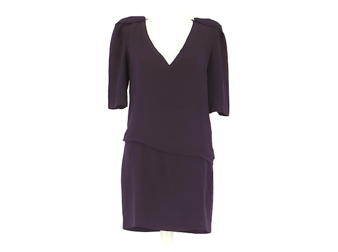 Maje Robe Soie Violet ref.488184 - Joli Closet