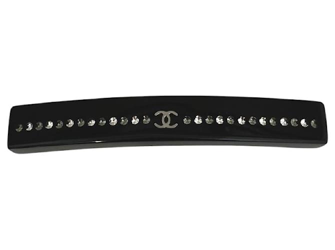 CHANEL Barrette Strass Coco Mark Valletta Noir ref.496951 - Joli Closet