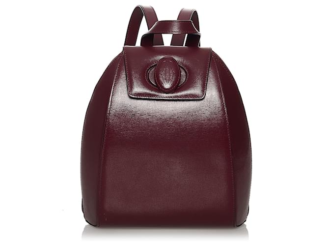 Cartier Red Must de Cartier Leather Backpack Dark red Pony-style ...