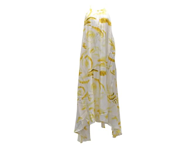 Cult Gaia Chelsea High-Neck Floral Midi Dress in Yellow Silk ref.513883 ...