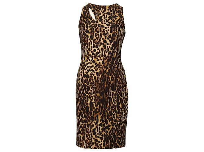 Ralph Lauren Leopard Print Dress in Multicolor Polyester Python print ...