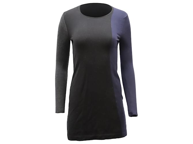 Robe Theory Colorblock Mini en Laine Noire ref.535602 - Joli Closet