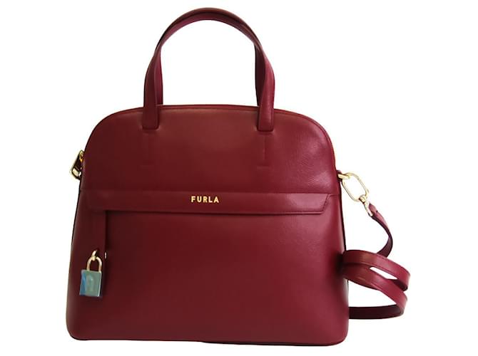 Furla Piper Red Leather ref.551244 - Joli Closet