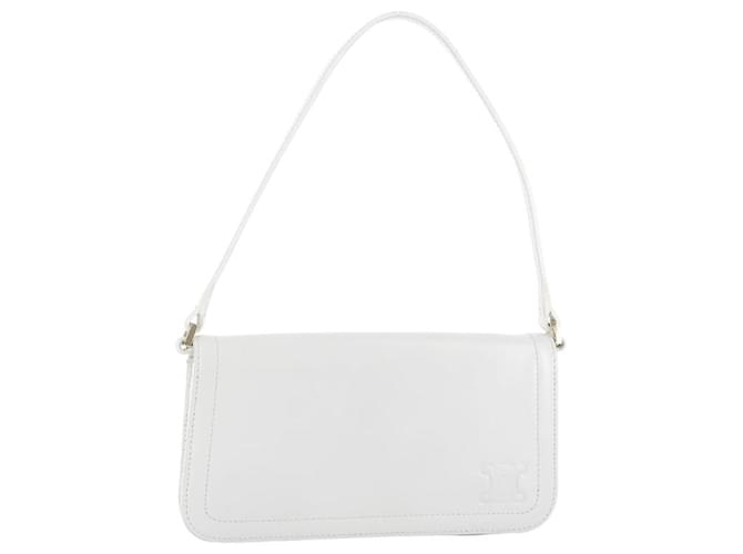 Céline Triomphe Cuir Blanc ref.552024 - Joli Closet