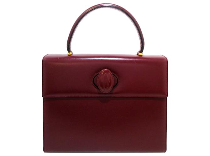 Cartier Red Must de Cartier Leather Handbag Dark red Pony-style ...