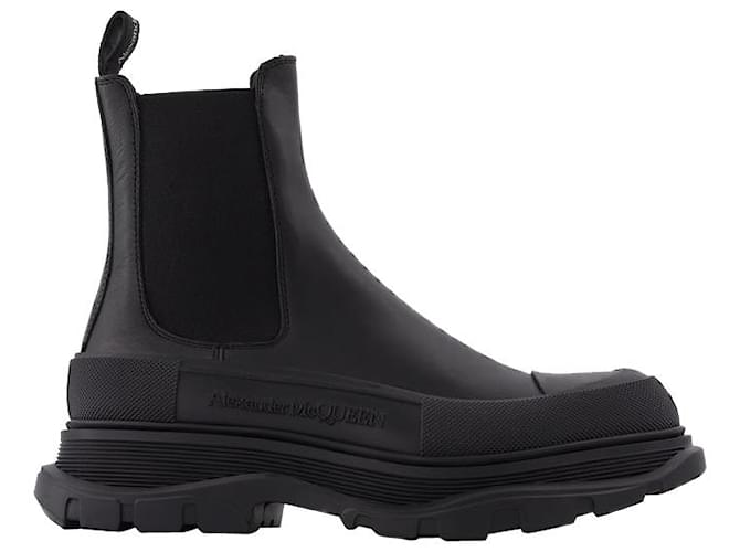 Alexander Mcqueen Tread Slick Boots in Black Leather ref.602563 - Joli ...