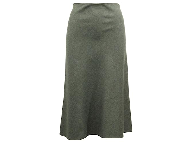 Theory High Rise Midirock aus grauer Viskose Zellulosefaser ref.602960 ...