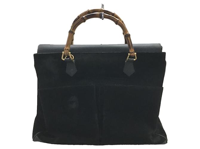 Gucci Totes Black Suede ref.604126 - Joli Closet