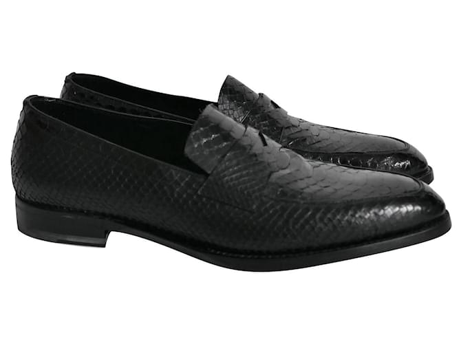 Dior Homme Black Python Loafers ref.604185 - Joli Closet