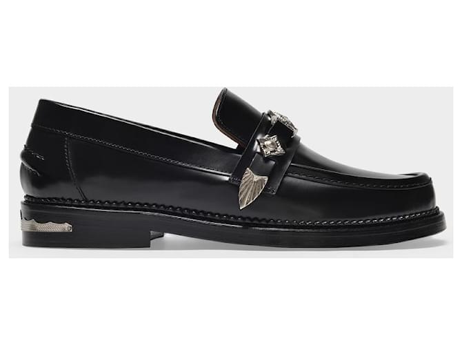 Toga Pulla Polido Loafers in Black Glazed Leather ref.607267 - Joli Closet
