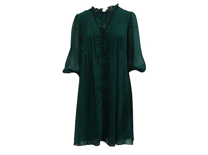Dkny Robe à manches longues vert sarcelle / vert bouteille Polyester ...