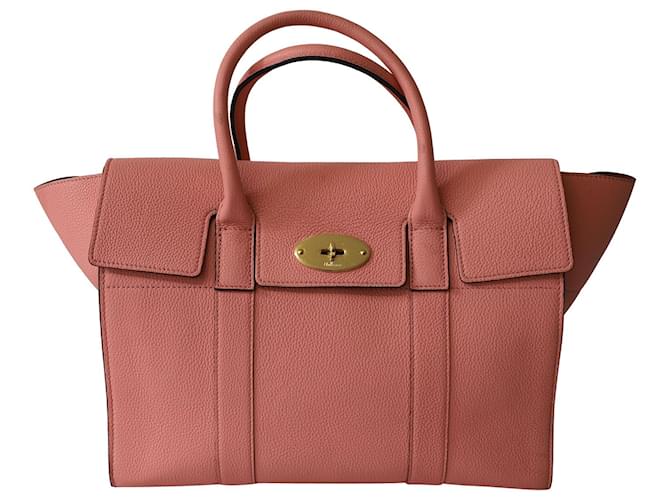 Sac Cartable Mulberry Bayswater en Cuir Rose ref.608481 - Joli Closet