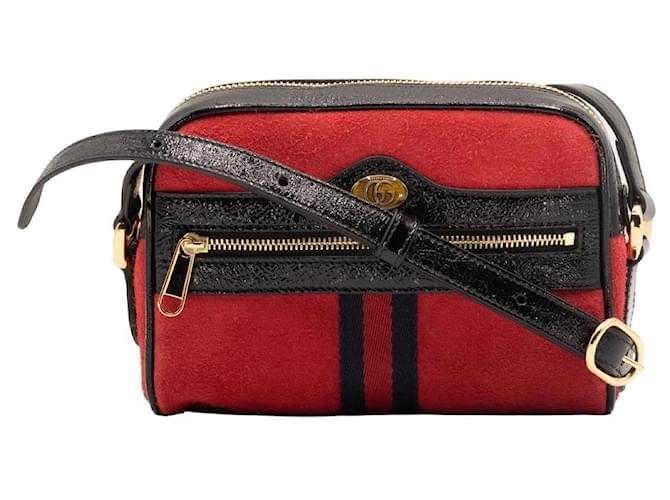 Gucci Ophidia Red Suede Small Shoulder Bag ref.609556 - Joli Closet