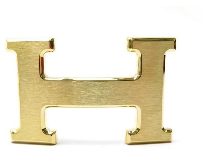 Hermès NEW HERMES H BELT BUCKLE 32 MM GOLD METAL BRUSHED GOLDEN BUCKLE ...