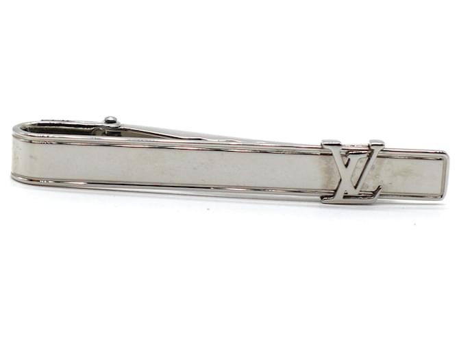 Louis Vuitton Louis Vuitto Silver Classic Lv Logo Tie Pin Clip Silvery ...