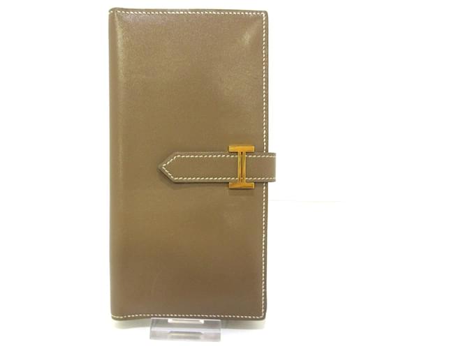 Hermès Béarn Cuir Beige ref.613001 - Joli Closet