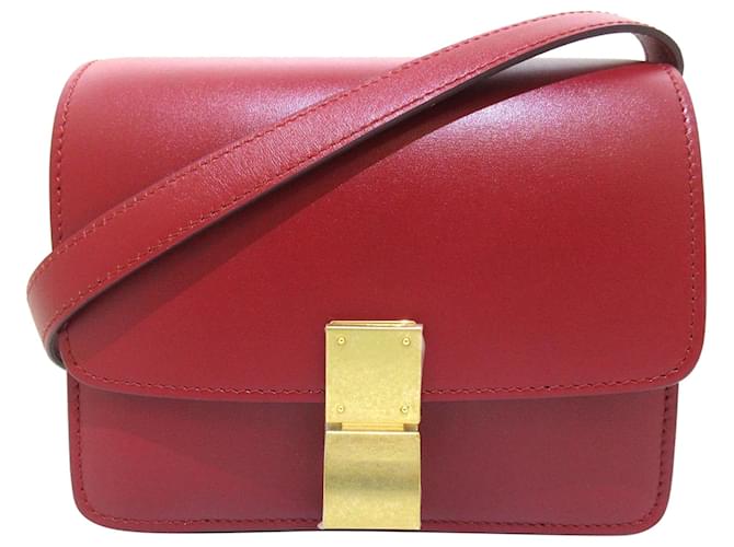 Céline Celine Red Classic Box Leather Pony-style calfskin ref.613778 ...