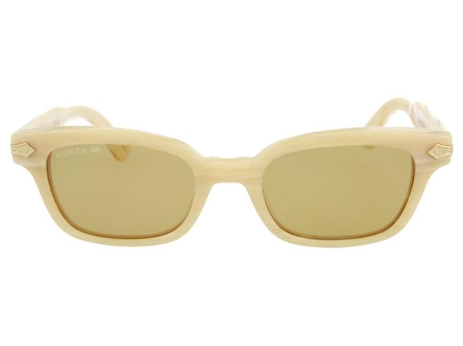 Gucci Square-Frame Acetate Sunglasses Beige Cellulose fibre ref.614010 ...