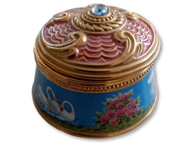 Faberge Music box and jewelry the lake of signs Multiple colors Ceramic ...
